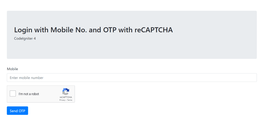 CodeIgniter4 - Google reCAPTCHA Example - Infovistar CodeIgniter4 - Google reCAPTCHA Example - Infovistar
